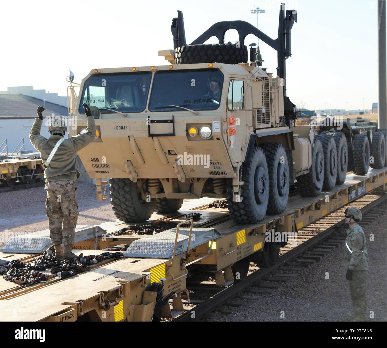 Soldiers from 32nd Composite Truck Company, 68th Combat Sustainment ...