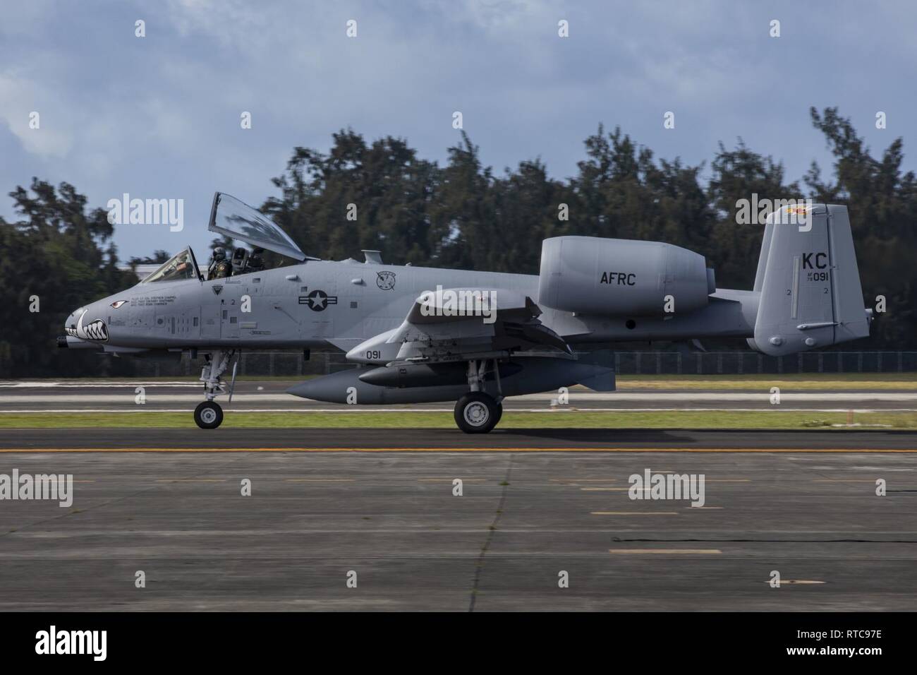 A U.S. Air Force A-10 Thunderbolt II aircraft assigned to the 442nd ...