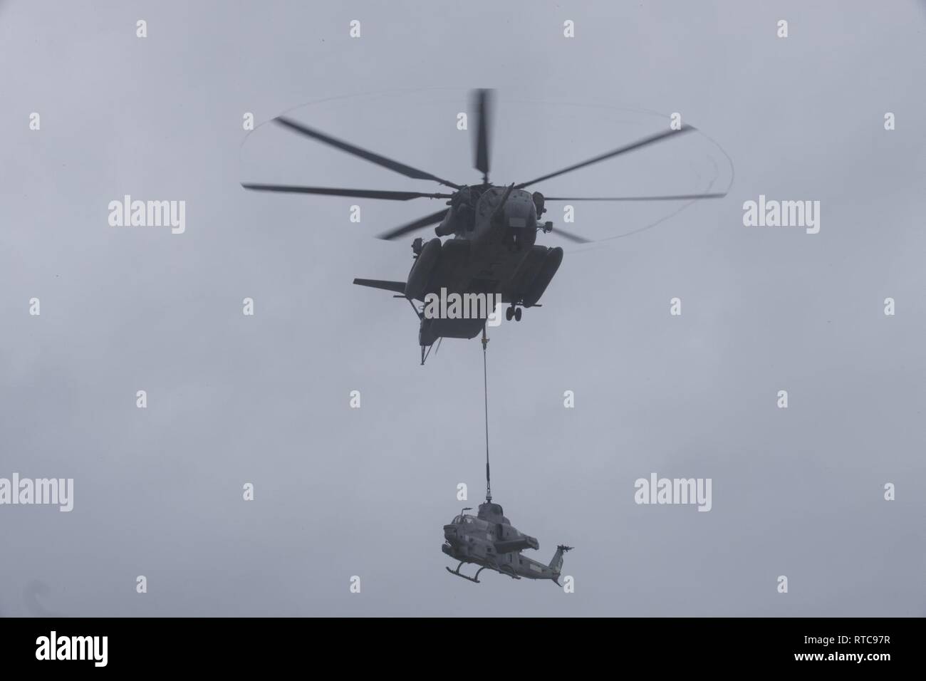 A CH-53E Super Stallion aircraft with Marine Heavy Helicopter Squadron ...