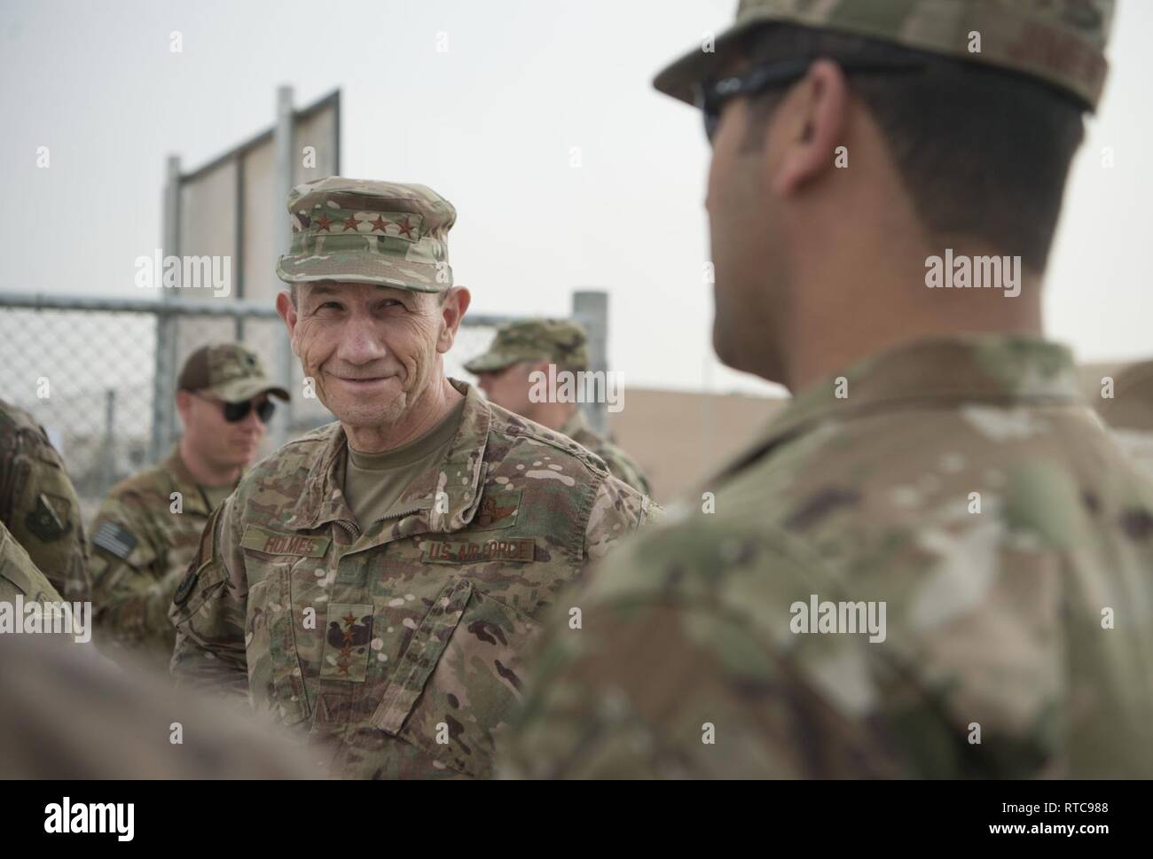 Gen. Mike Holmes, commander of Air Combat Command, listens to force ...