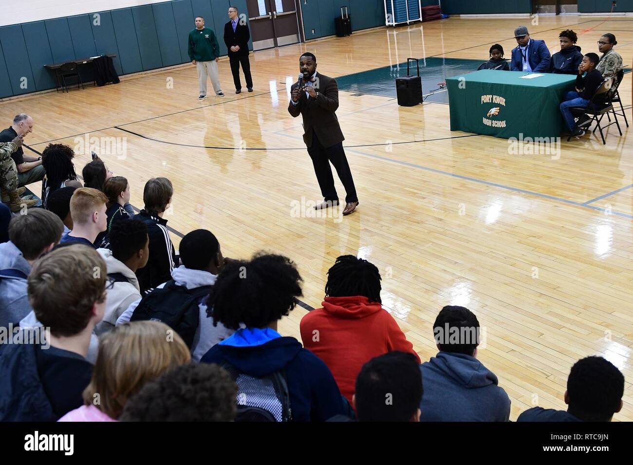 Fort Knox High School Principal Lonnie Gilmore Jr. shares with high ...