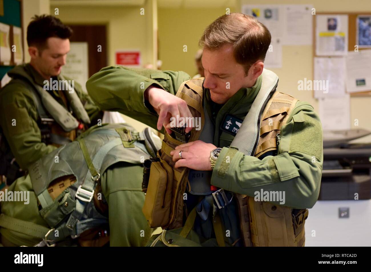 U.S. Air Force Lt. Col. Beau Diers, 555th Fighter Squadron commander ...