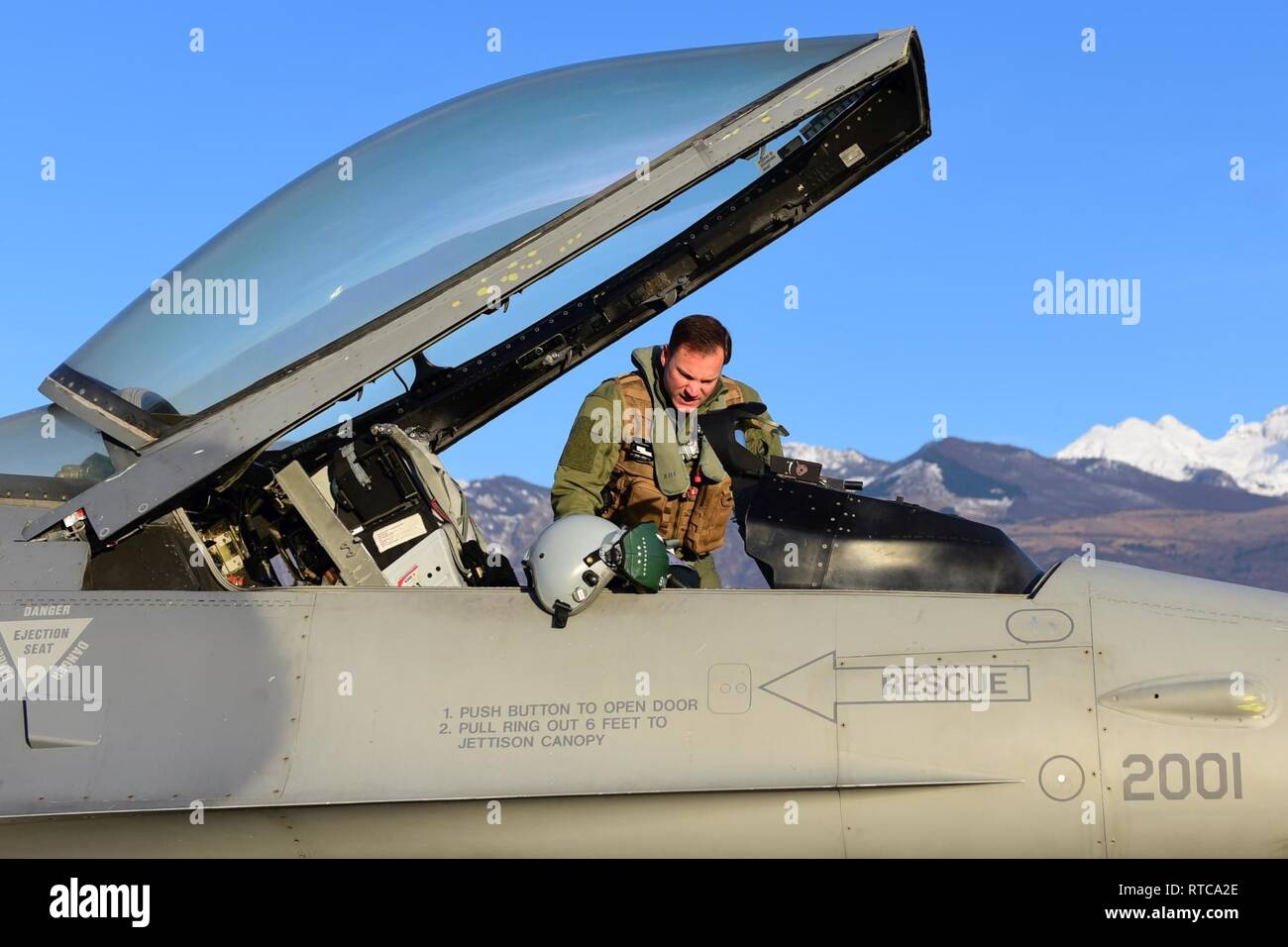 U.S. Air Force Lt. Col. Beau Diers, 555th Fighter Squadron commander ...