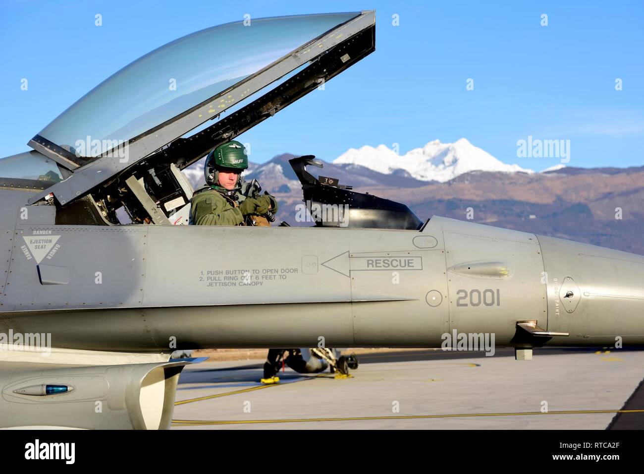 U.S. Air Force Lt. Col. Beau Diers, 555th Fighter Squadron commander ...