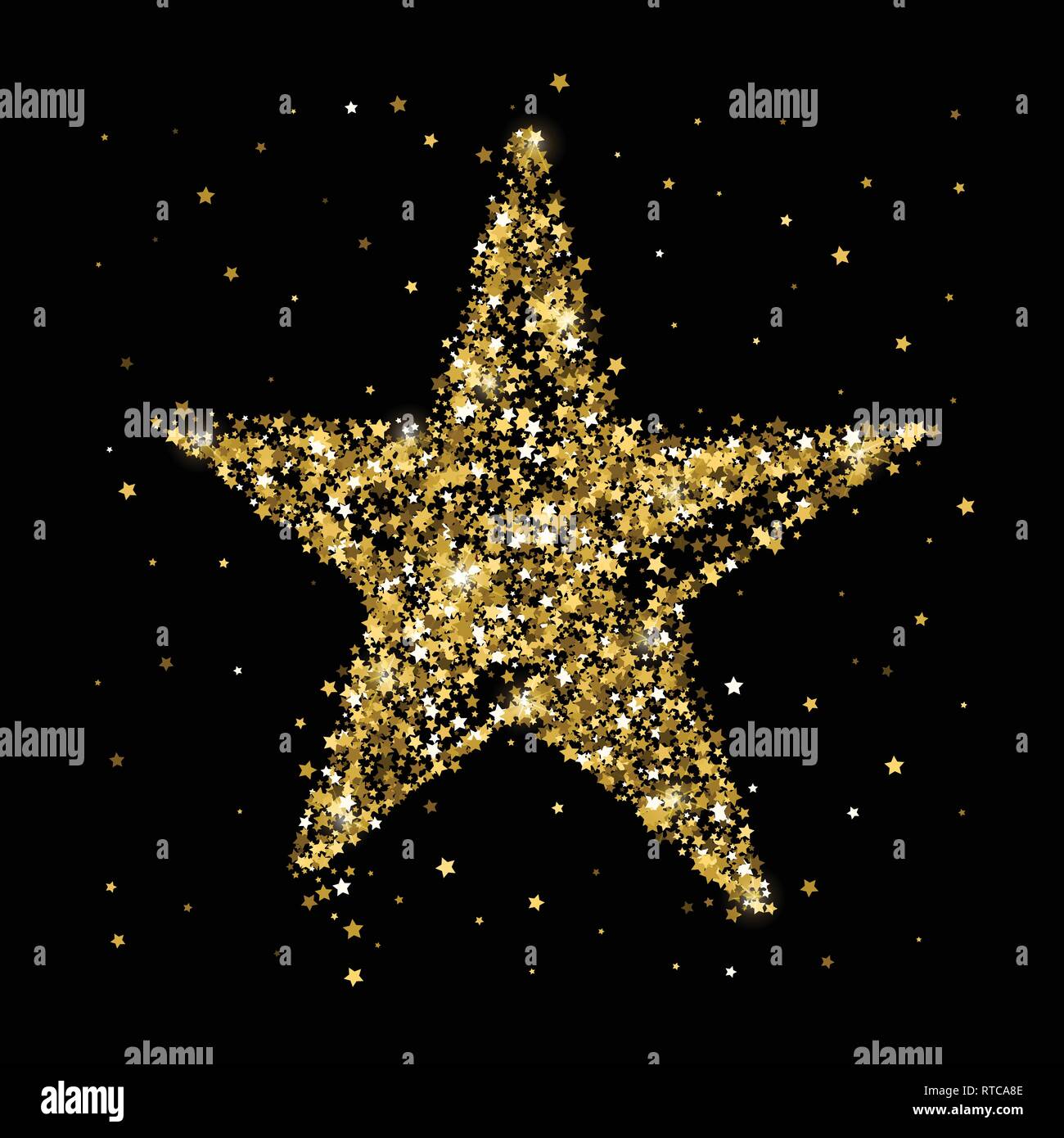 Shiny gold star small stars Stock Vector Images - Alamy