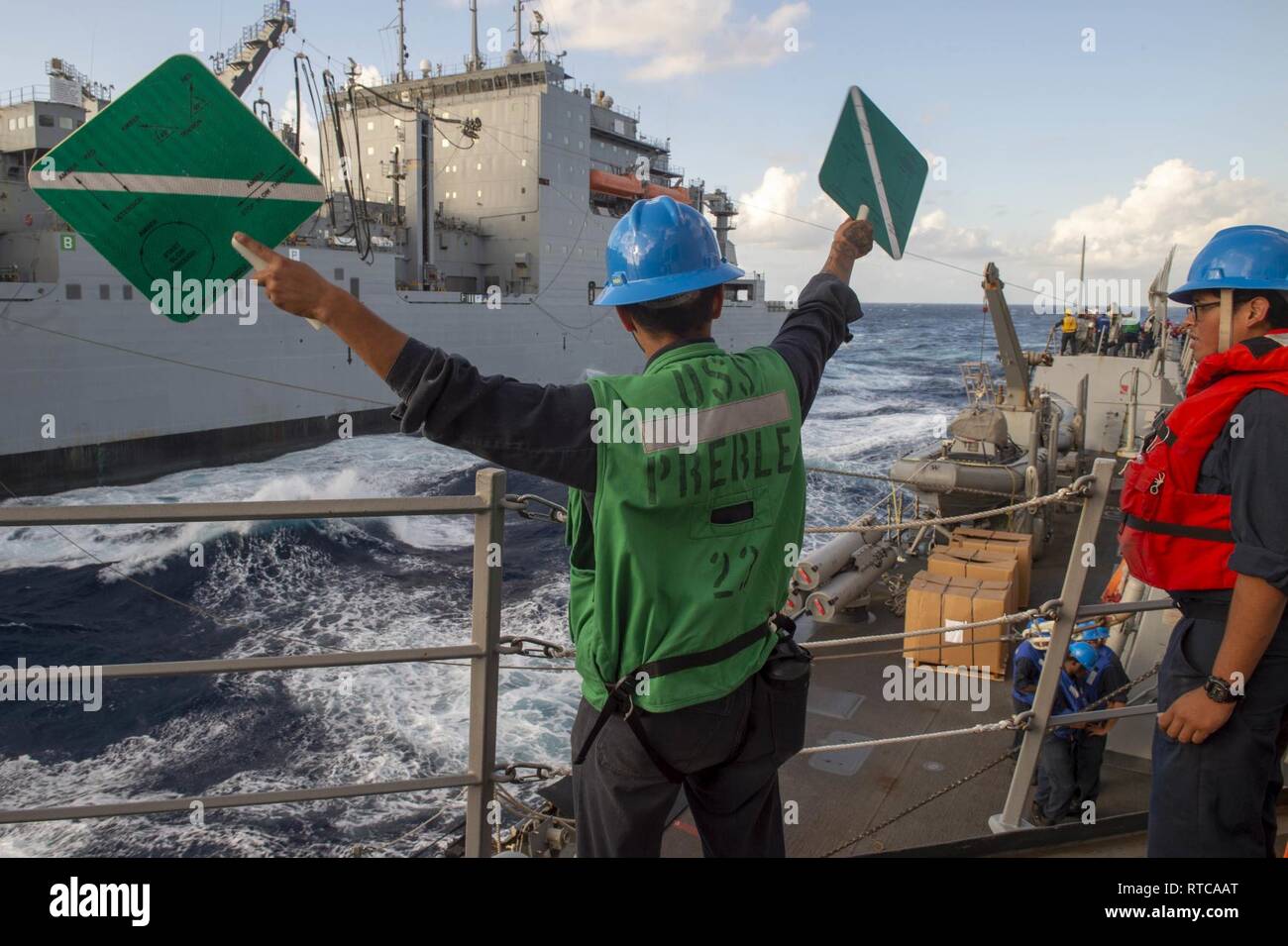 SOUTH CHINA SEA (Feb. 12, 2019) Boatswain’s Mate Seaman Alexis Mata ...