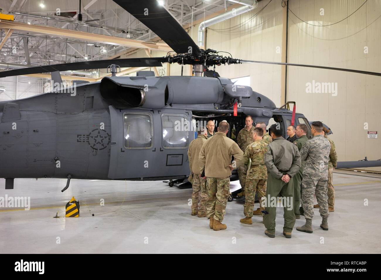 Senior officers from Air Combat Command tour a 210th Rescue Squadron HH ...