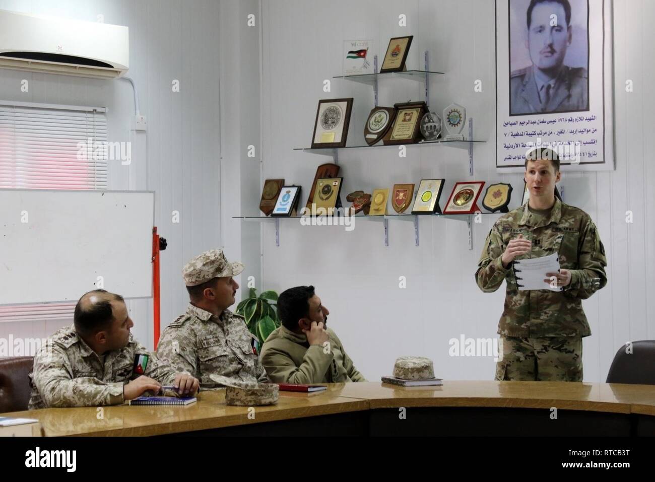 U.S. Army Capt. Jared Massie, 18th Field Artillery Brigade liaison ...