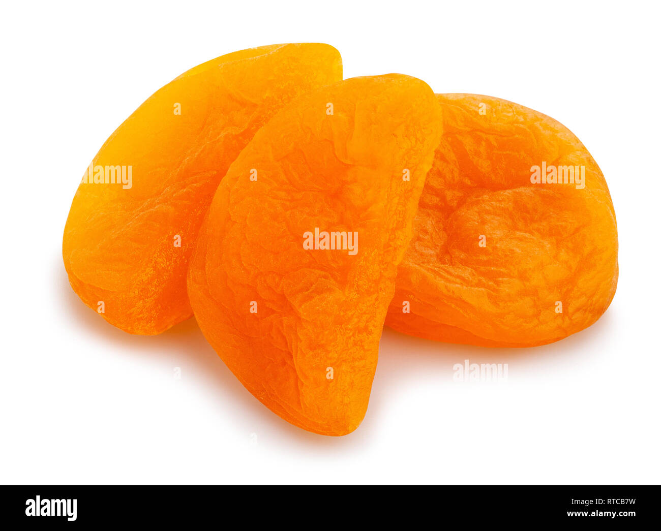 sliced dried apricot path isolated Stock Photo - Alamy