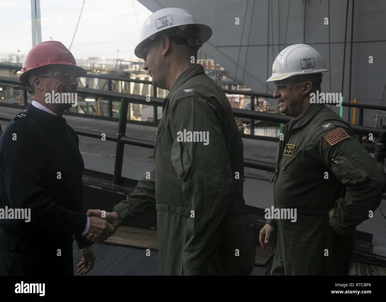 NEWPORT NEWS, Va. (Feb. 13, 2019) Capt. John J. Cummings, USS Gerald R ...