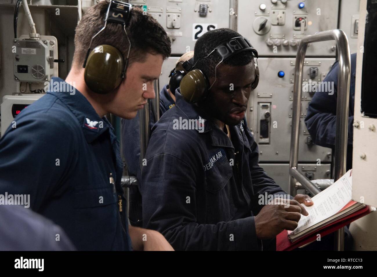 SOUTH CHINA SEA (Feb. 13, 2019) Engineman 3rd Class Ciaran Stephens ...