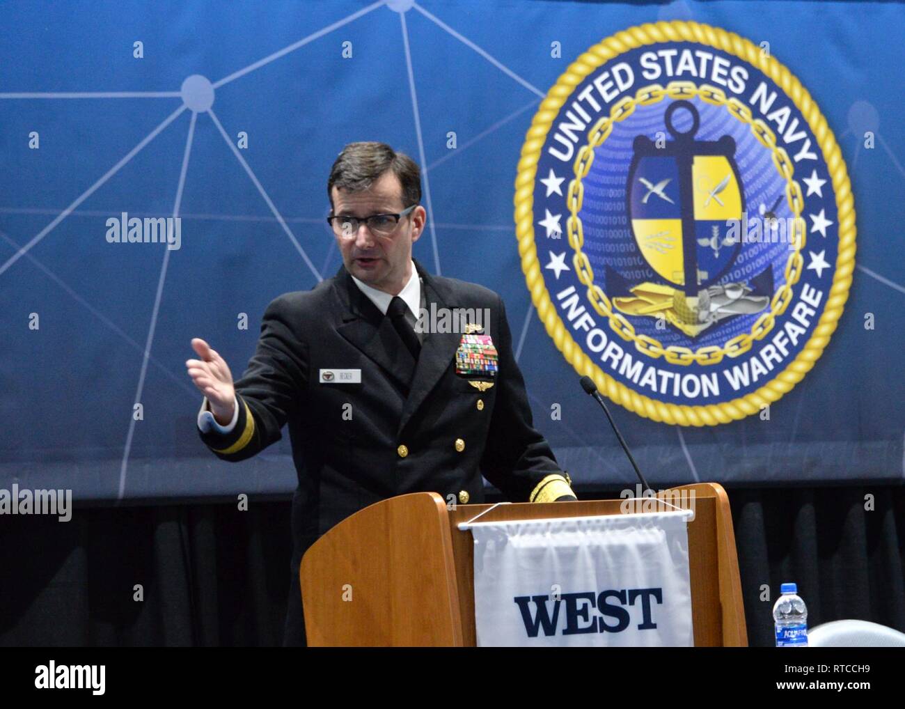 SAN DIEGO (Feb. 13, 2019) Rear Adm. Christian Becker, Commander, Space ...