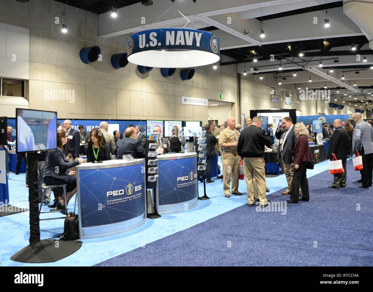 SAN DIEGO (Feb. 13, 2019) The Navy Information Warfare Pavilion (IW) at the AFCEA WEST ...