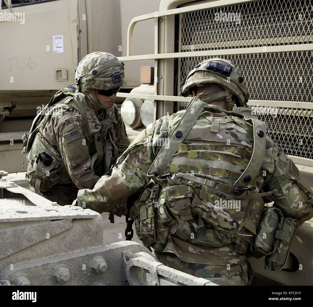 Soldiers from the 594th Transportation Company, 300th Sustainment ...