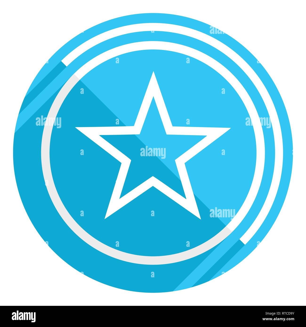 Star flat design blue web icon, easy to edit vector illustration for ...