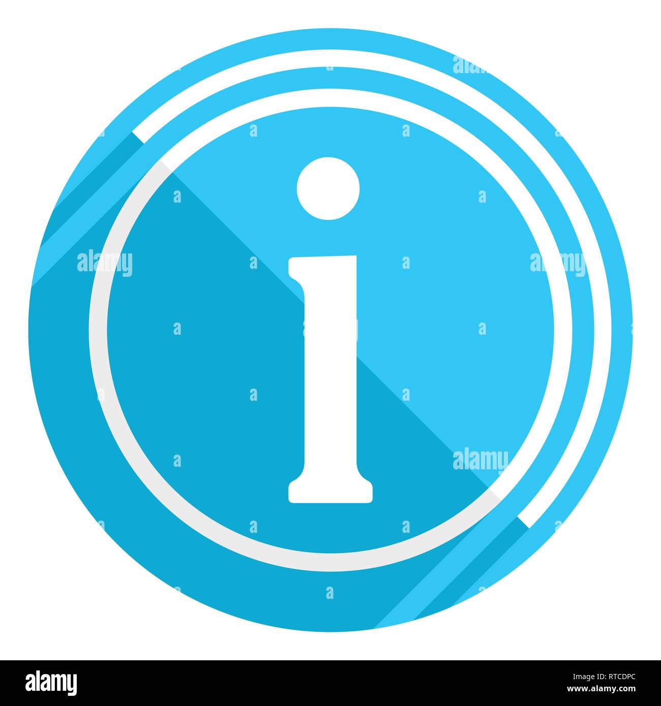 Information flat design blue web icon, easy to edit vector illustration ...