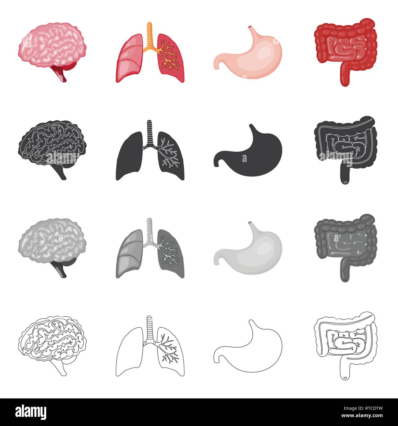 Vector illustration of biology and scientific logo. Set of biology and ...