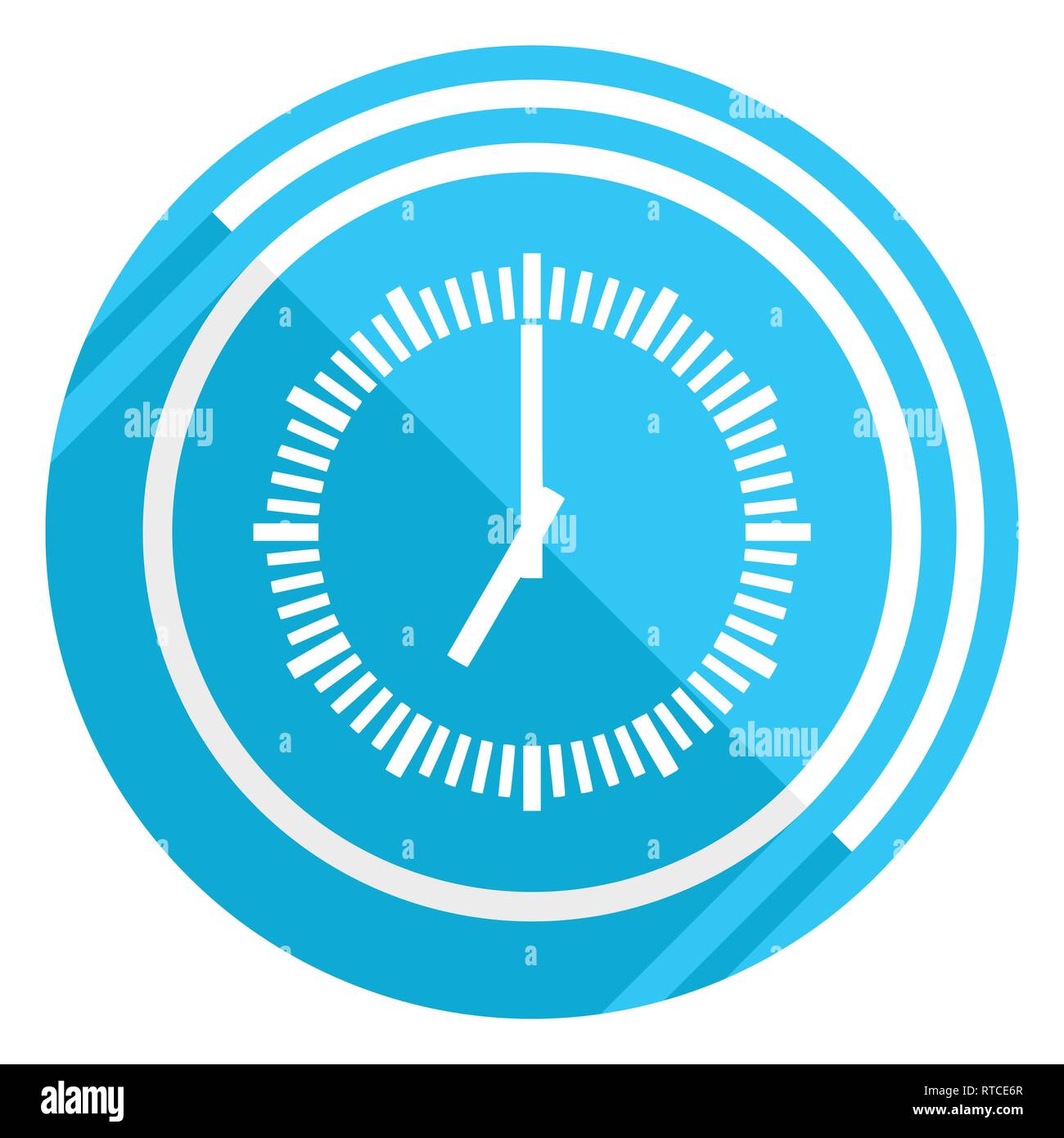 Time flat design blue web icon, easy to edit vector illustration for ...