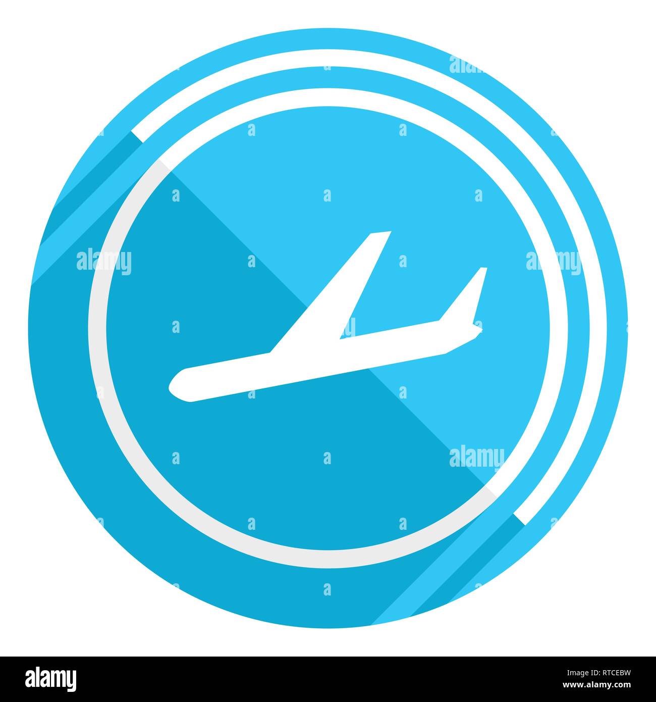 Arrivals flat design blue web icon, easy to edit vector illustration ...
