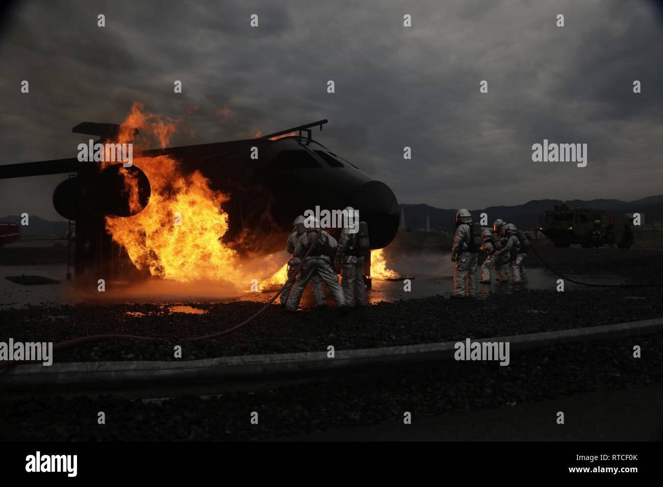 Aircraft Rescue and Firefighting (ARFF) Marines with Headquarters and ...