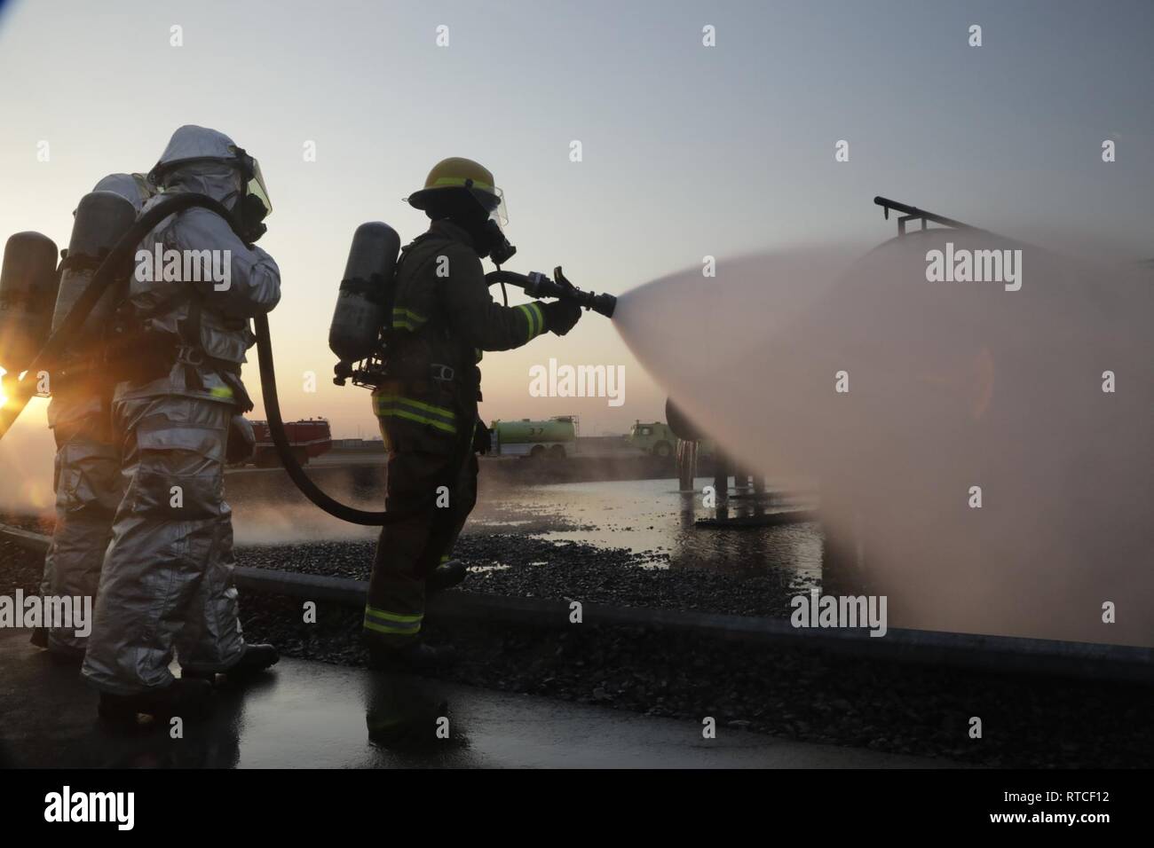 Aircraft Rescue and Firefighting (ARFF) Marines with Headquarters and ...