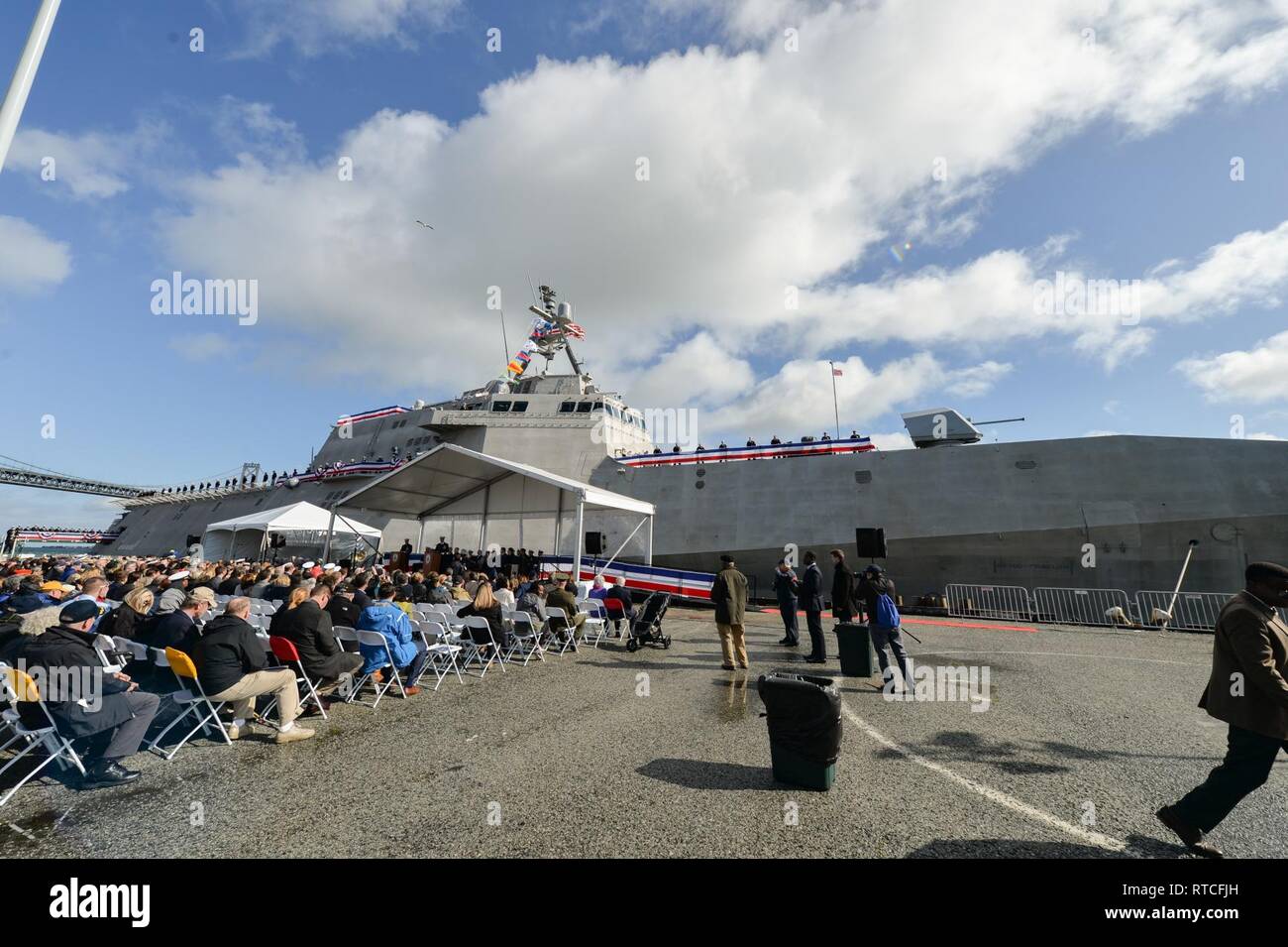 SAN FRANCISCO (Feb. 16, 2019) The crew of the Navy's newest littoral ...