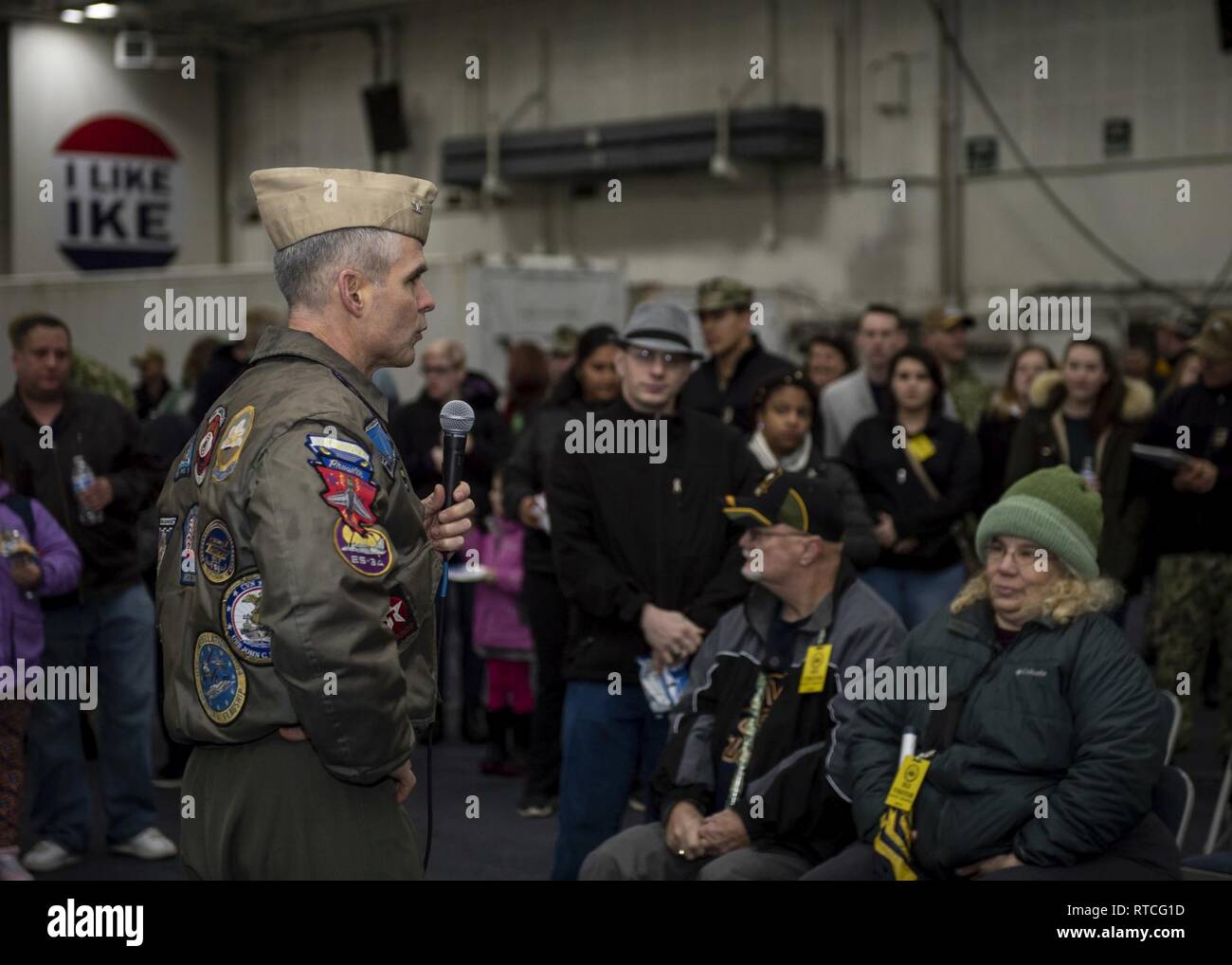 NORFOLK, Va. (Feb. 16, 2019) Capt. Kyle Higgins, commanding officer ...