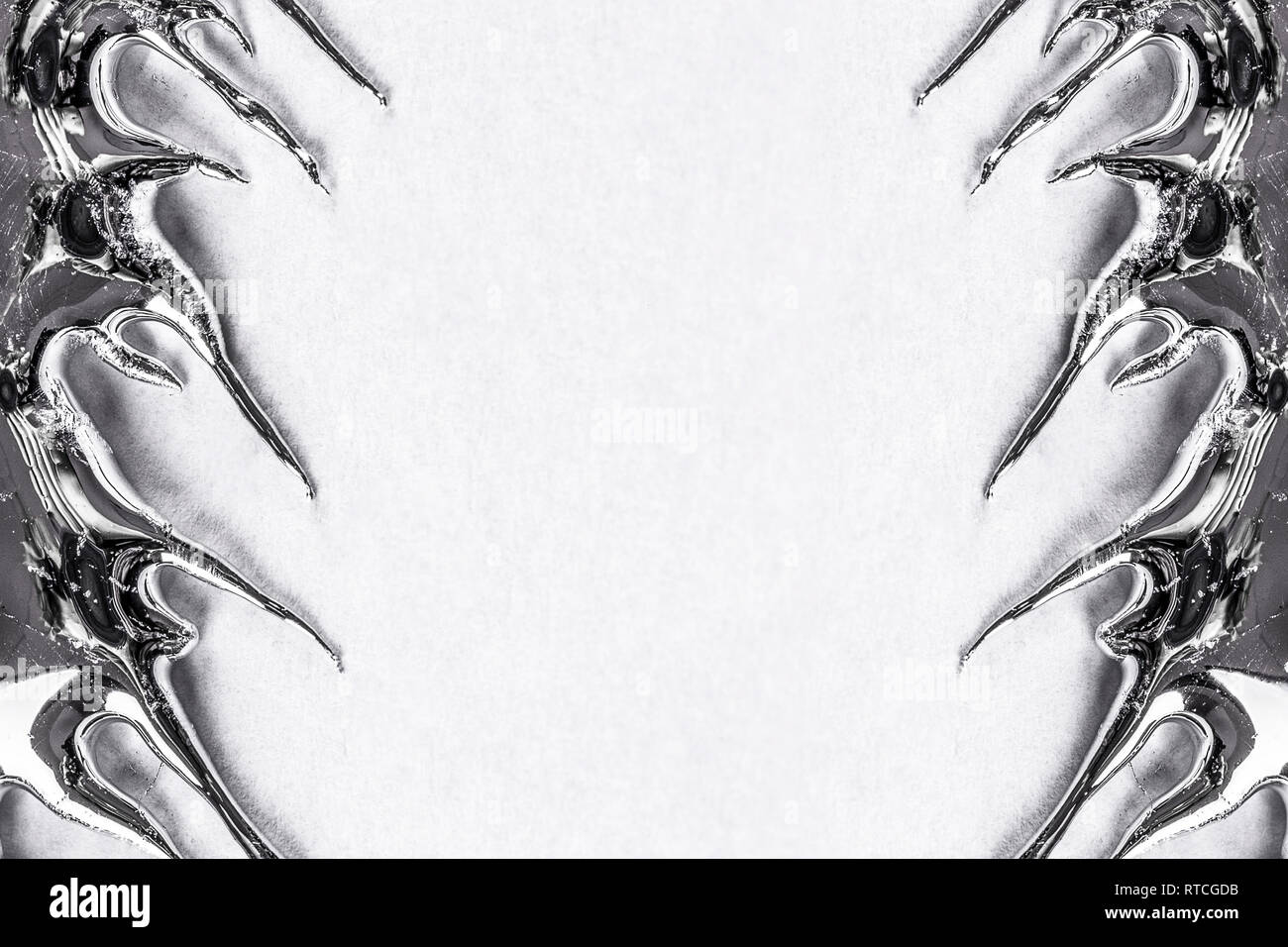 liquid metal drips, image on white background Stock Photo - Alamy