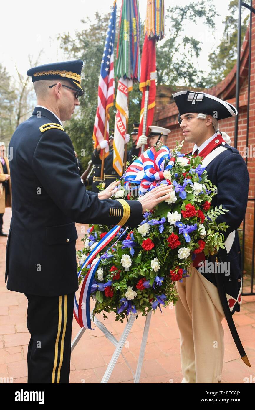 U.S. Army Brig. Gen. Brian S. Eifler participates in a wreath laying ...