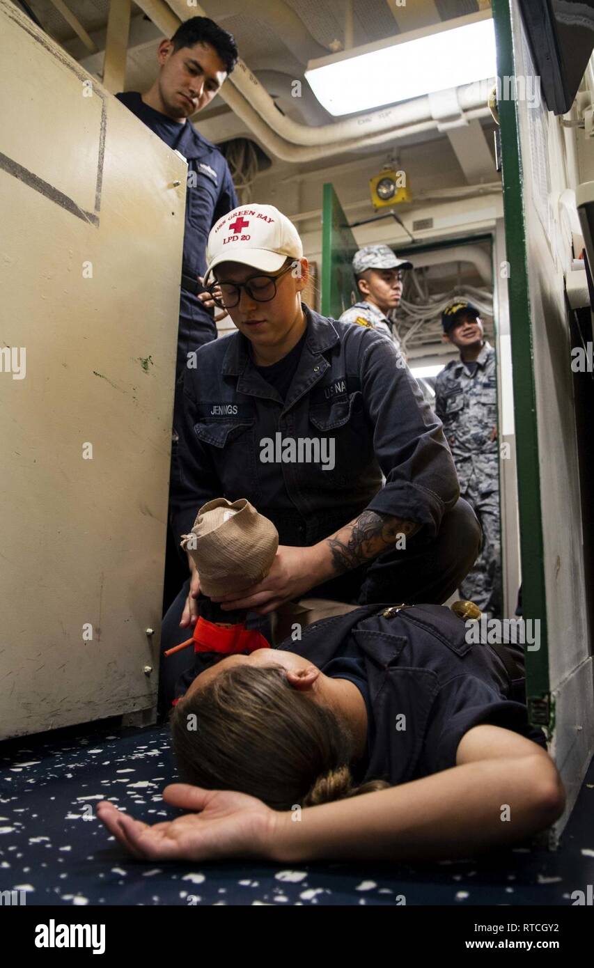 GULF OF THAILAND (Feb. 19, 2019) – Ship’s Serviceman Seaman Chelsea ...