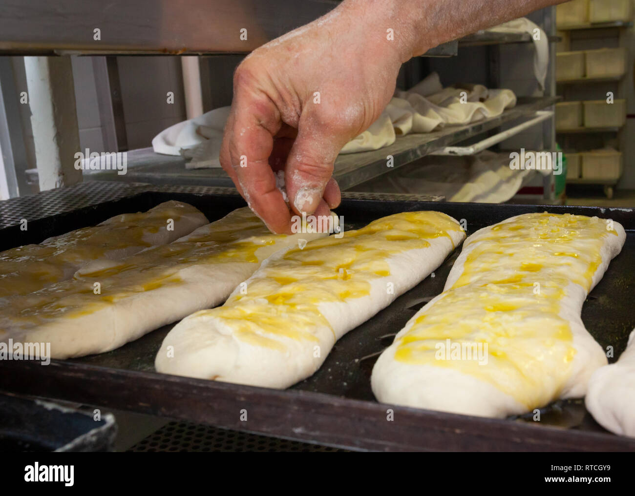 Preparing preparation traditional method dough hi-res stock photography ...