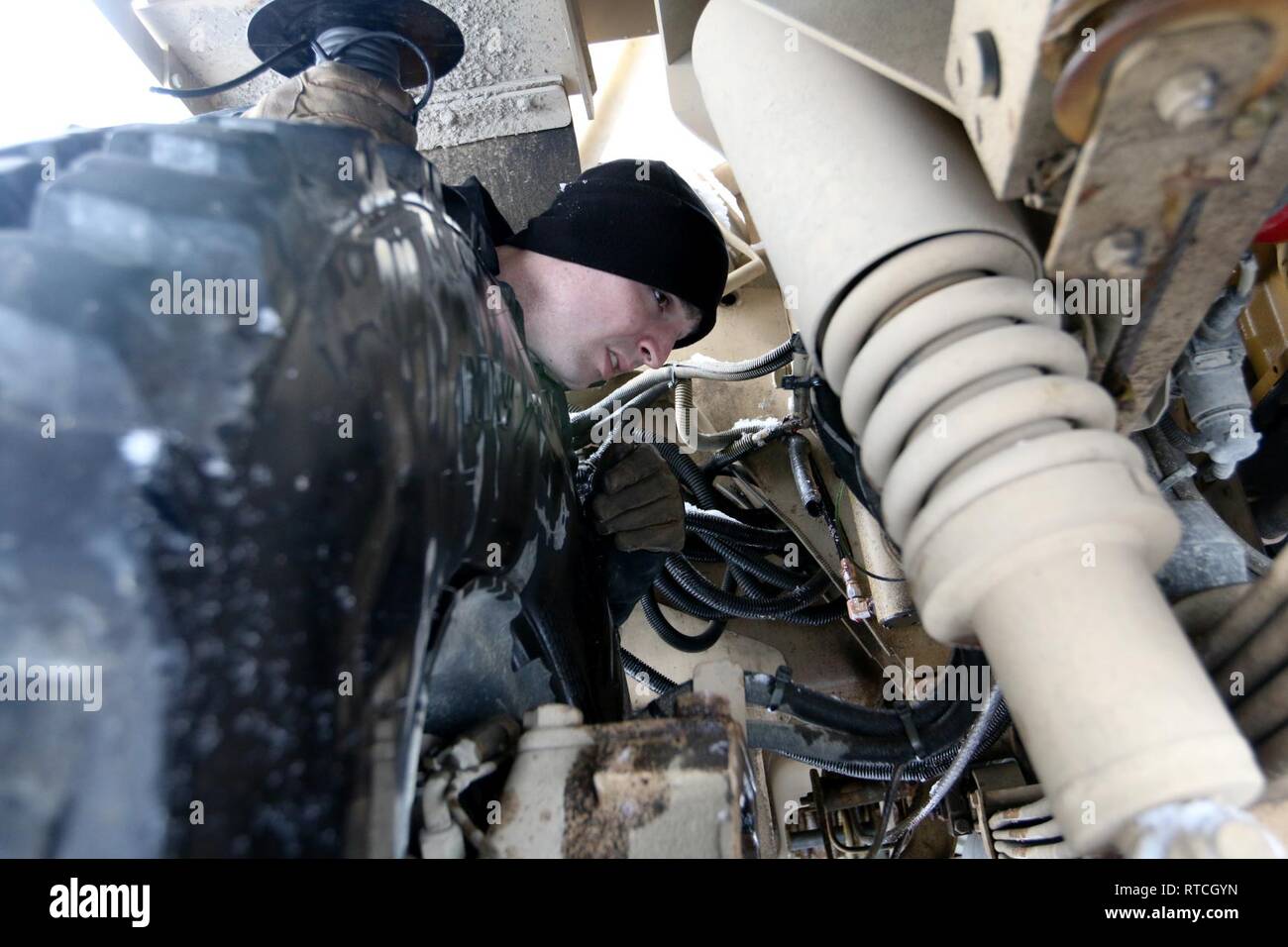 A mechanic with 6th Brigade Engineer Battalion, 4th Infantry Brigade ...