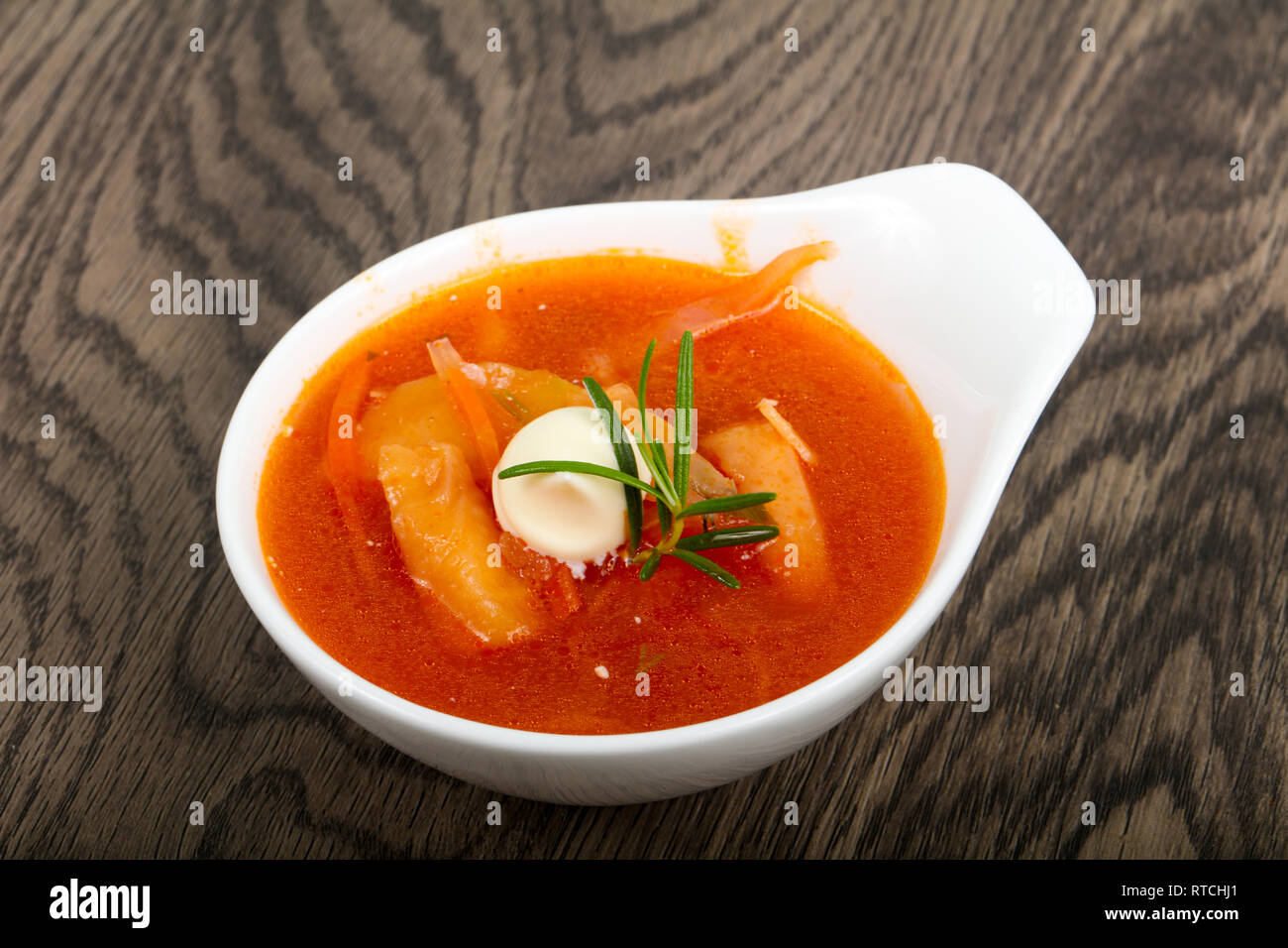 Russian Borcsh soup Stock Photo - Alamy