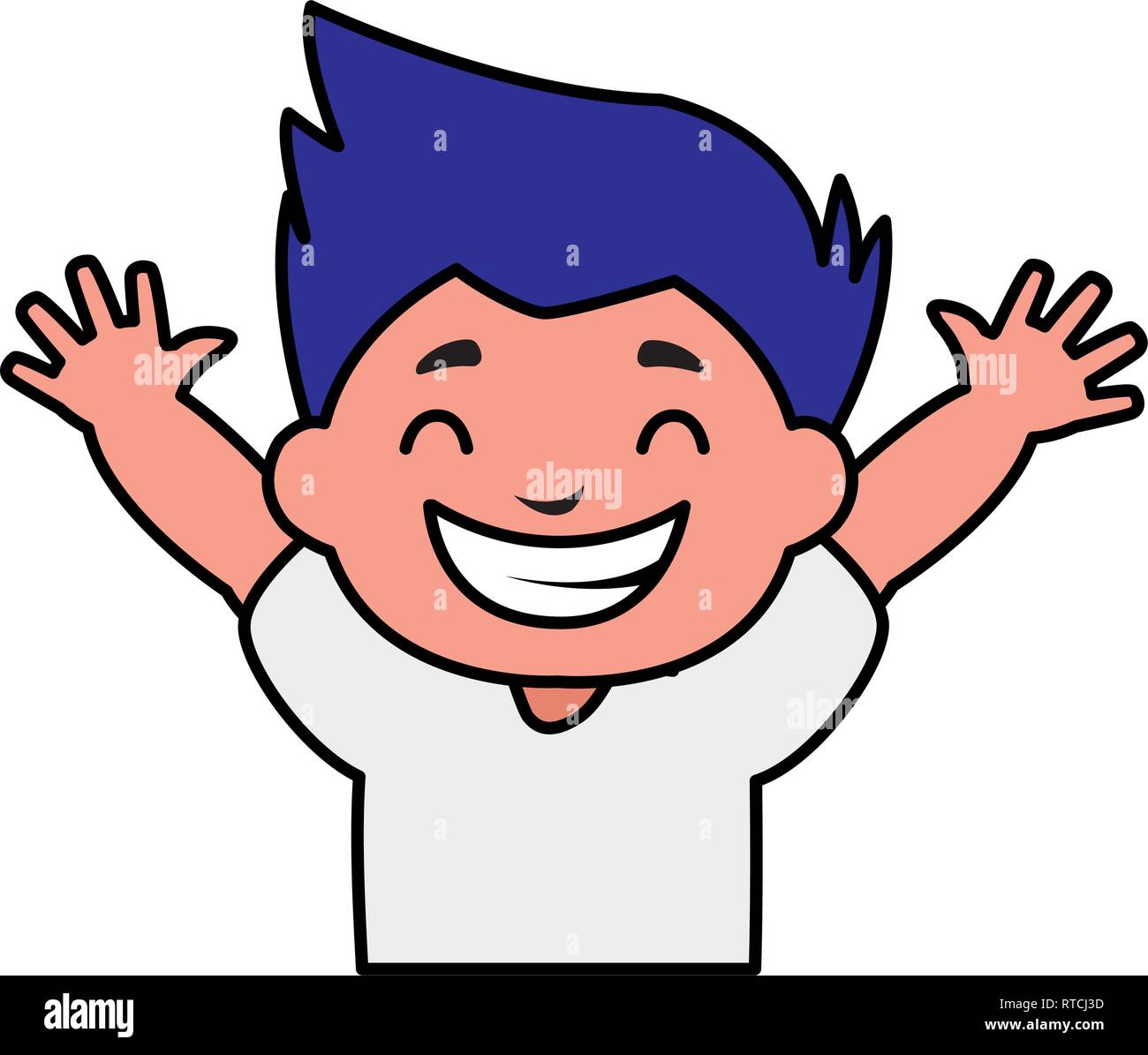 happy fat boy celebrating vector illustration design Stock Vector Image ...