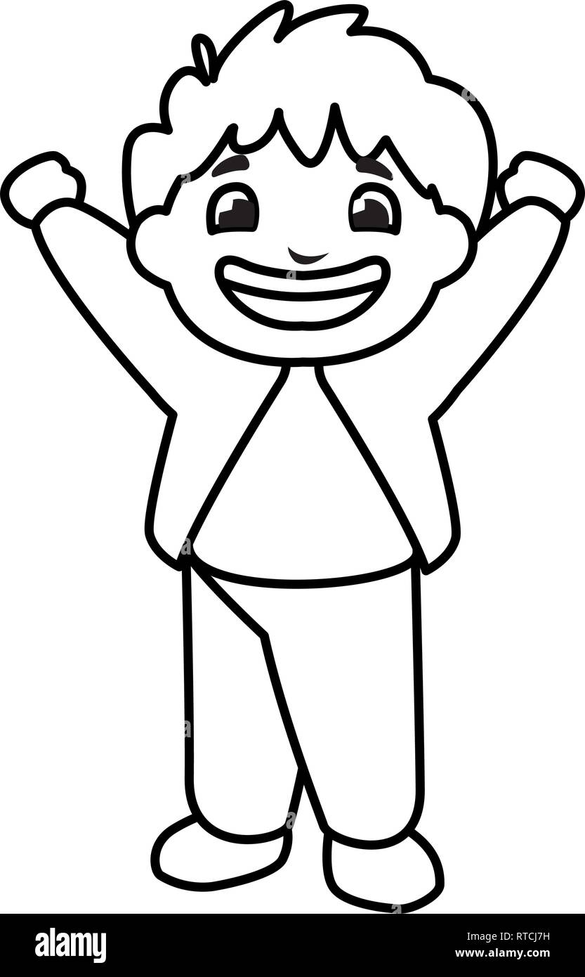 happy fat boy celebrating vector illustration design Stock Vector Image ...