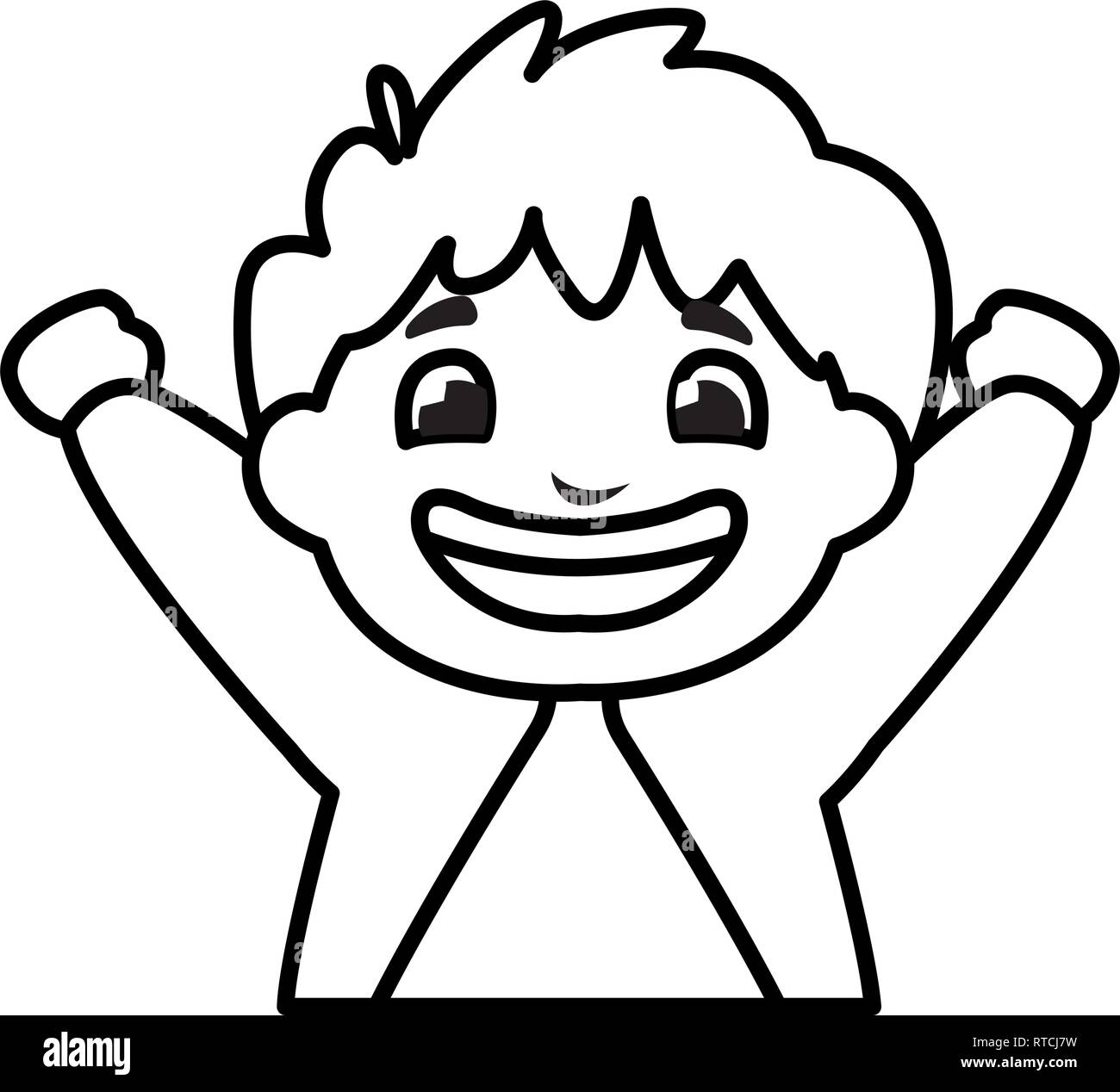 happy fat boy celebrating vector illustration design Stock Vector Image ...