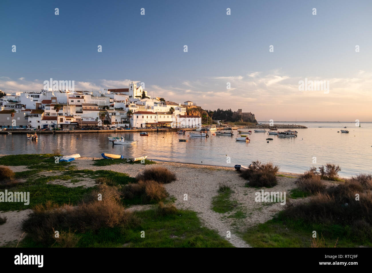 Ferragudo at sunset Stock Photo - Alamy