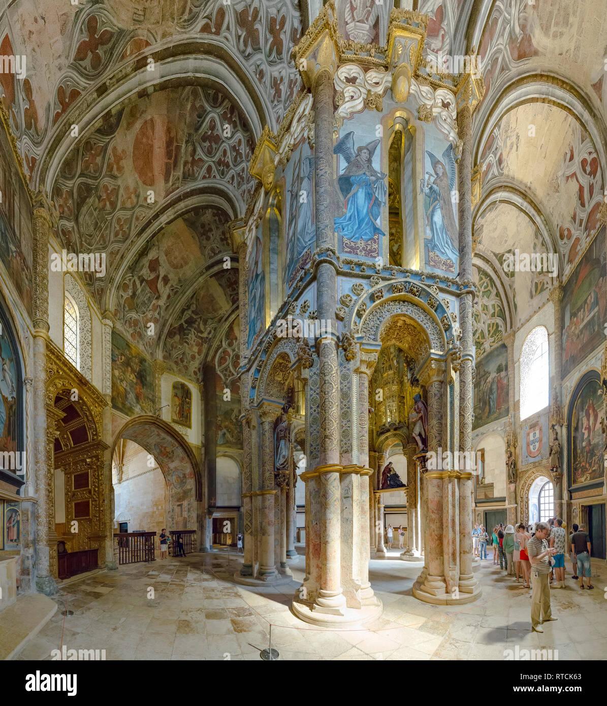 Convent of Christ, Tomar Castle / Castle of the Knights Templar Stock ...