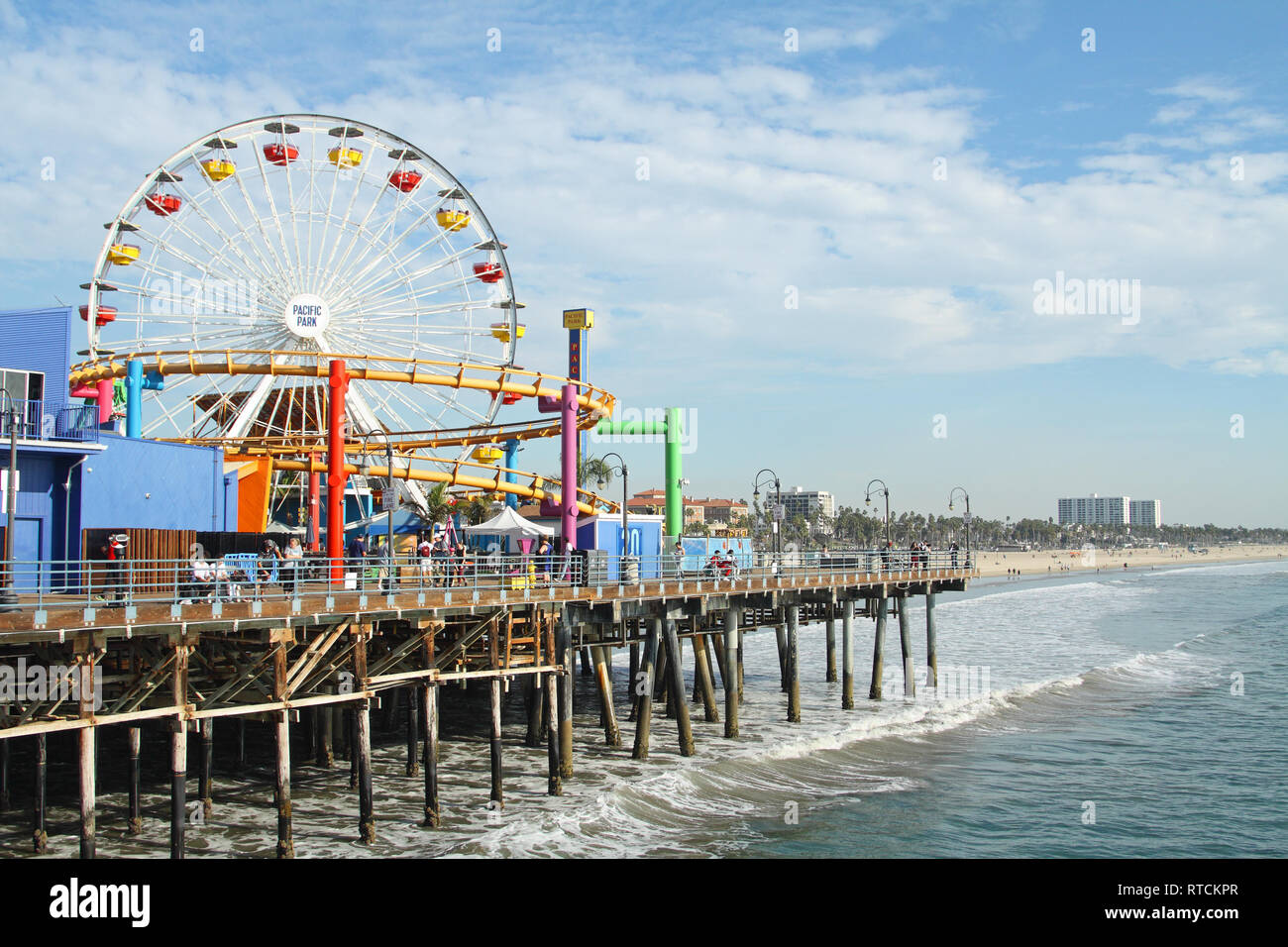 Pacific Park amusement park, Santa Monica Pier, California, USA Stock ...