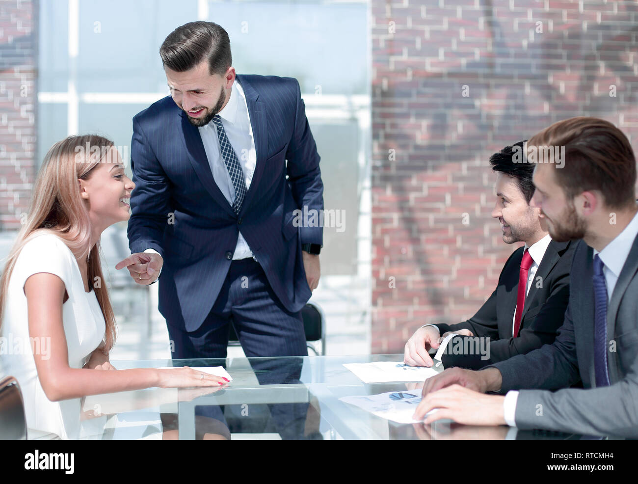 Angry serious entrepreneur discussing hi-res stock photography and ...