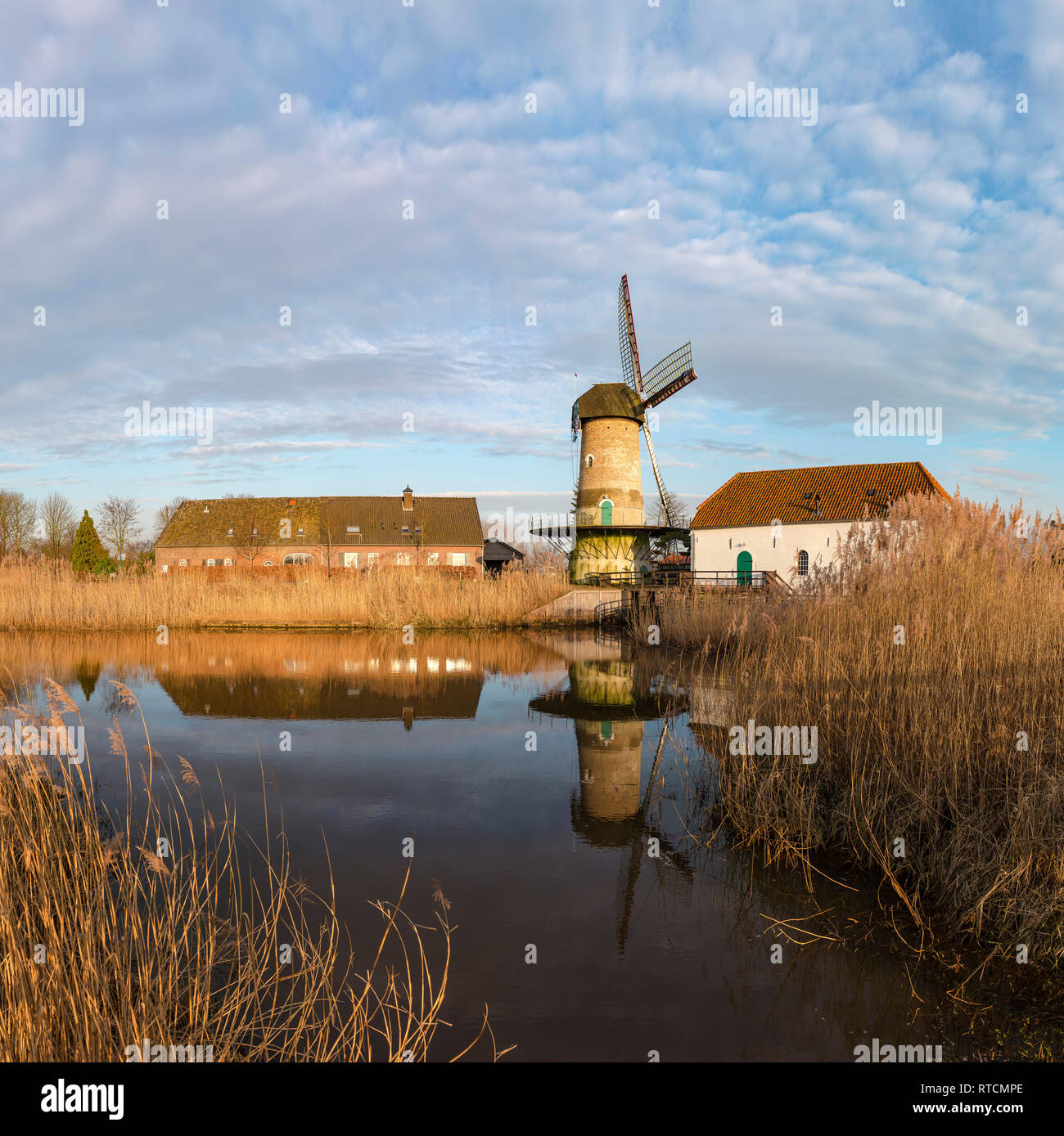 A combined waterwheel- and wind mill called De Kilsdonkse Molen Stock ...