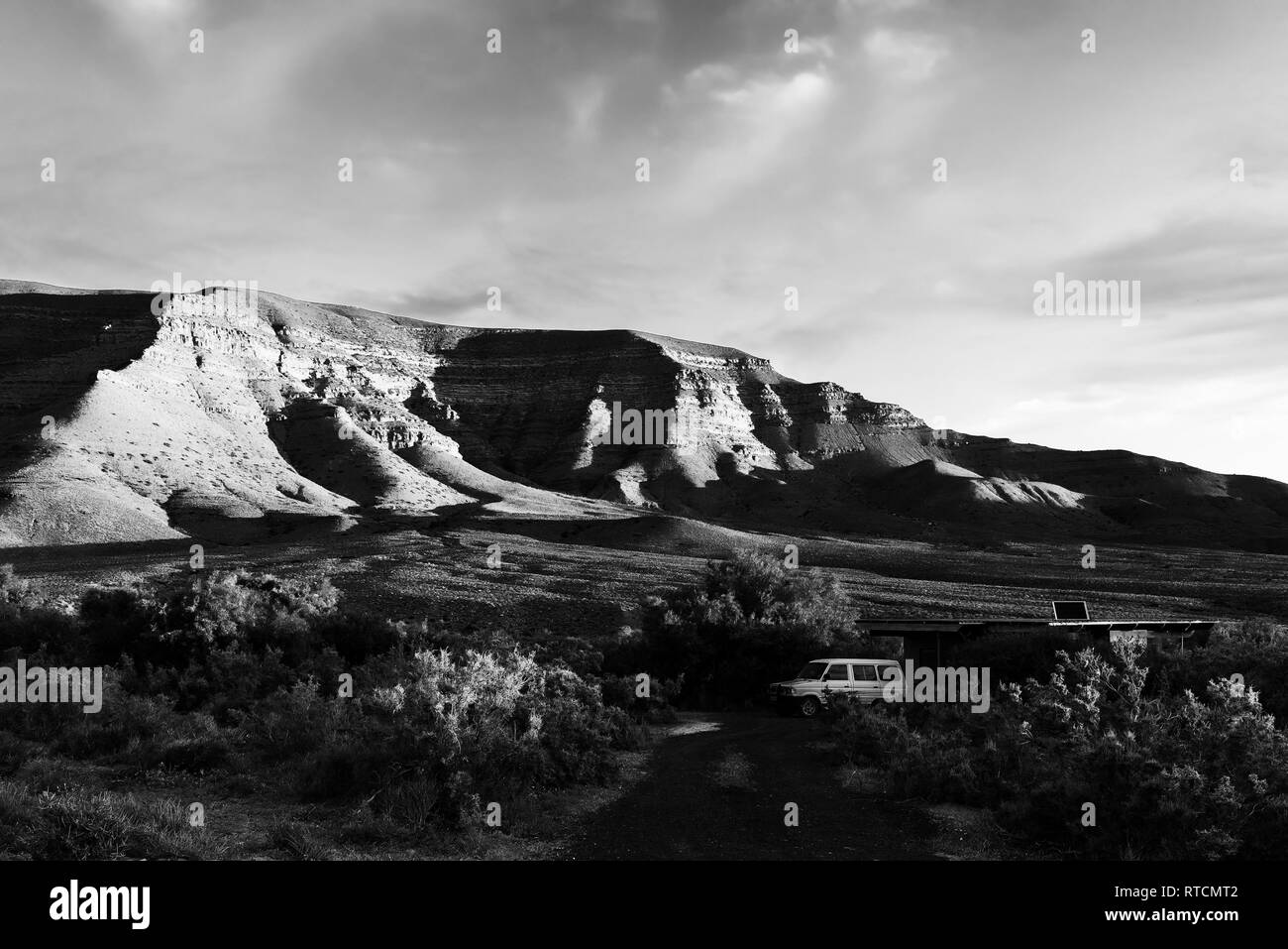TANKWA KAROO NATIONAL PARK, SOUTH AFRICA, AUGUST 30, 2018: A camping ...