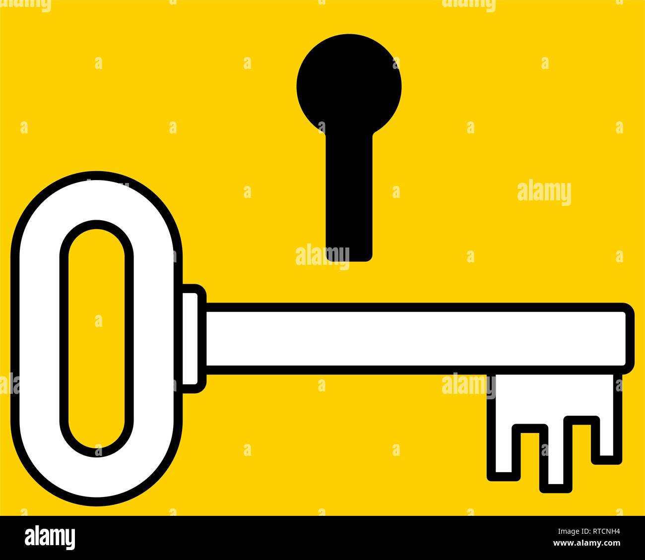 Illustration of the key and keyhole icon Stock Vector Image & Art - Alamy
