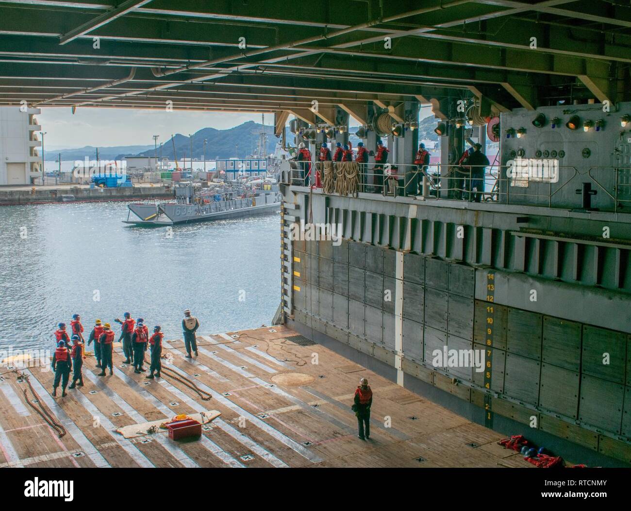 SASEBO, Japan (Feb. 14, 2019) Landing Craft, Utility 1634, from Naval ...