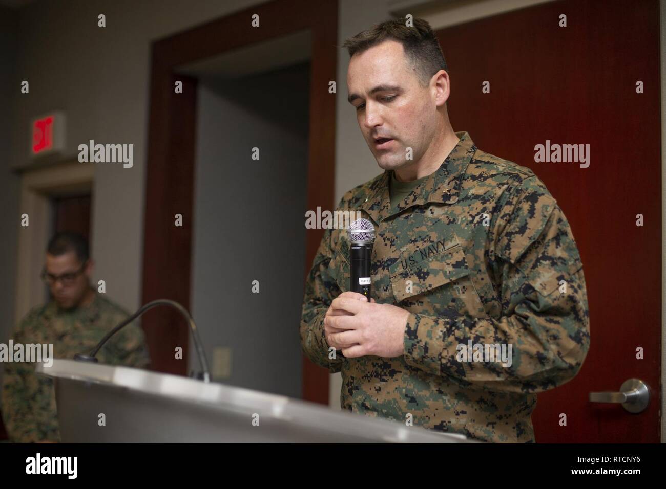 U.S. Navy Lt. Matthew Brackett, the Chaplain for Marine Corps Combat ...