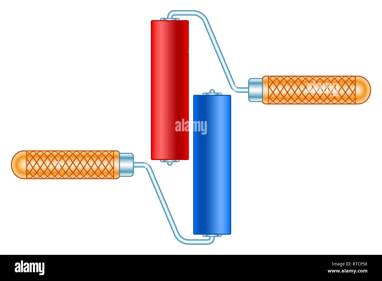 Illustration of the paint roller icons Stock Vector Image & Art - Alamy