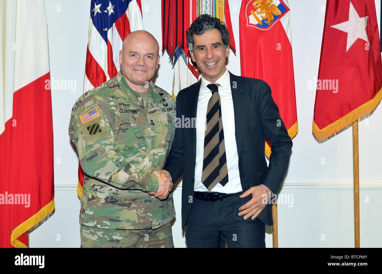 Maj. Gen. Roger L. Cloutier, Commander of U.S. Army Africa (left), and ...