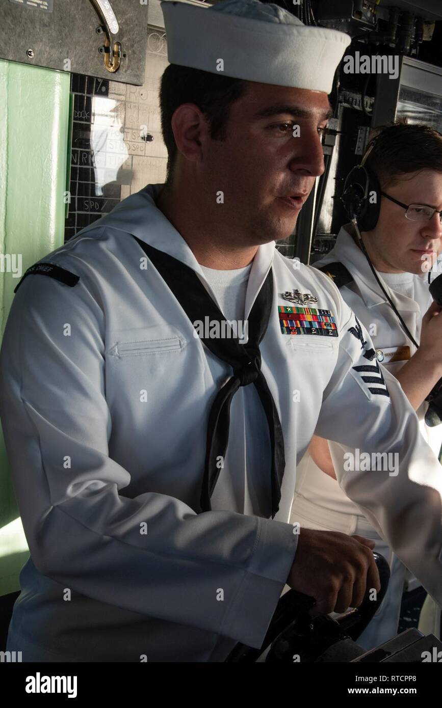 MUARA, Brunei (Feb. 15, 2019) Mineman 1st Class Clifton Boyd, from ...