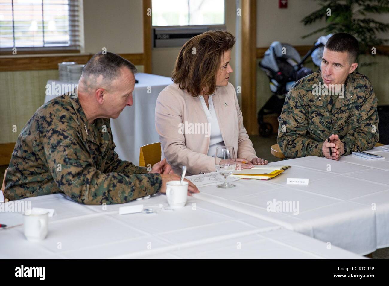 Lt. Gen. Charles G. Chiarotti, left, deputy commandant for ...