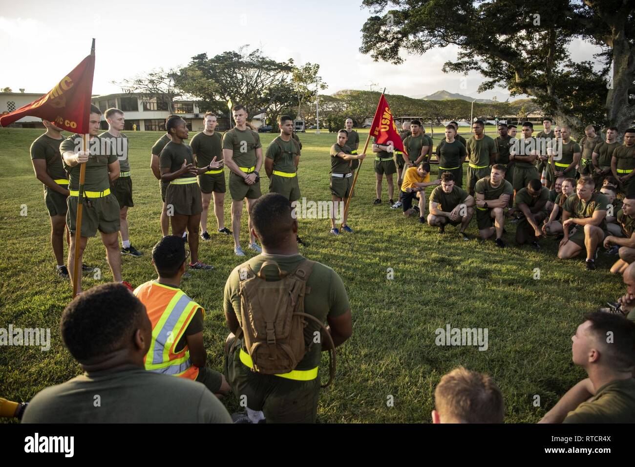 U.S. Marine Corps Lt. Col. Marshalee Clarke, the commanding officer of Headquarters Battalion ...